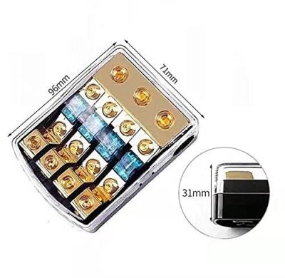 China 50A CSA Rated 2 3 4-Way Fuse Holder Copper Distribution Block for Car Audio Amplifier for sale