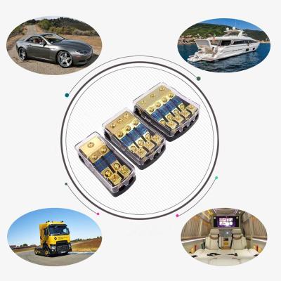 China 50A CSA Rated 2 3 4-Way Fuse Holder Copper Distribution Block for Car Audio Amplifier for sale