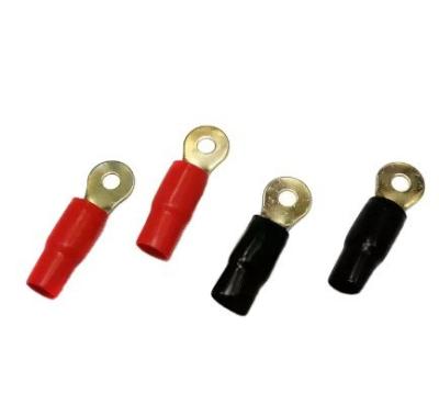 China 1/0 AWG Tinned Copper Lugs Ring Terminals Connectors With Heat Shrink for sale