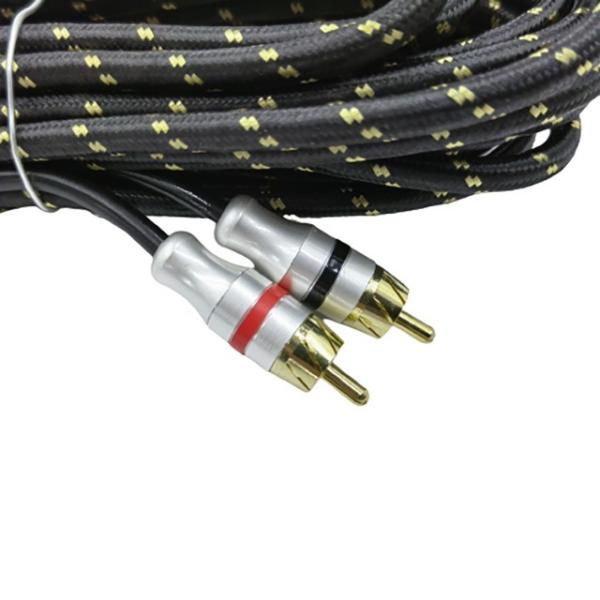 Quality 5.5mm Outer Diameter PVC Jacketed Car Audio RCA Cable 2M-2M for High End for sale
