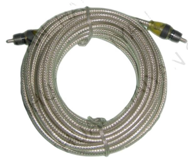Quality 5.5mm Outer Diameter PVC Jacketed Car Audio RCA Cable 2M-2M for High End for sale
