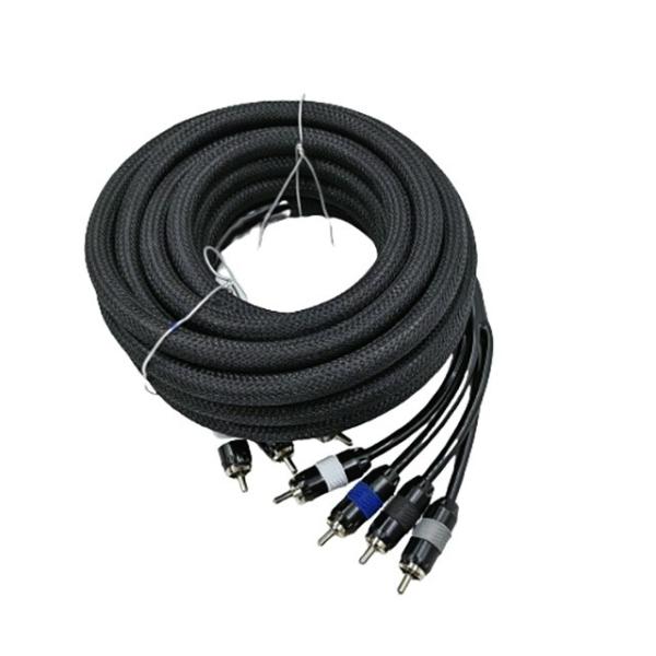 Quality 5.5mm Outer Diameter PVC Jacketed Car Audio RCA Cable 2M-2M for High End for sale