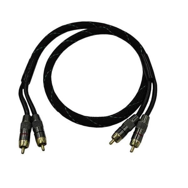 Quality 5.5mm Outer Diameter PVC Jacketed Car Audio RCA Cable 2M-2M for High End for sale