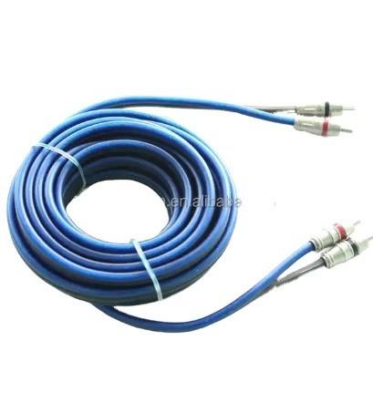 Quality 5m Gold Connector CCA Conductor Audio bulk RCA Cable For Car Home System Audio for sale