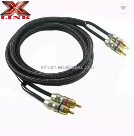 Quality 5m Gold Connector CCA Conductor Audio bulk RCA Cable For Car Home System Audio for sale