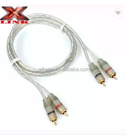 Quality 5m Gold Connector CCA Conductor Audio bulk RCA Cable For Car Home System Audio for sale