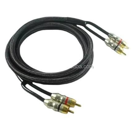 Quality Audiophile Twisted Pair OFC Car Audio Interconnect RCA Cable 10m With Soft PVC for sale