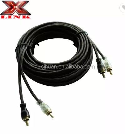 Quality Audiophile Twisted Pair OFC Car Audio Interconnect RCA Cable 10m With Soft PVC for sale