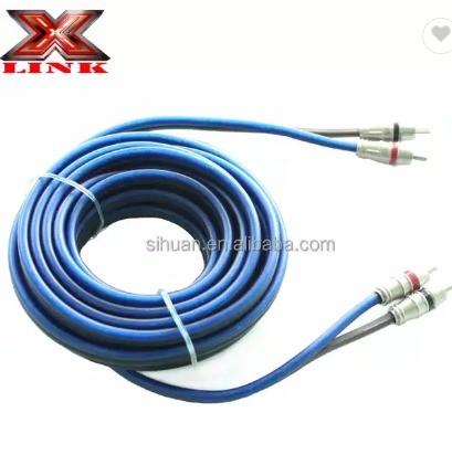 Quality Audiophile Twisted Pair OFC Car Audio Interconnect RCA Cable 10m With Soft PVC for sale