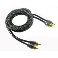 Quality 1 ft Silver OFC Copper Cable Double Shielded Car Audio Cable Interconnect With for sale