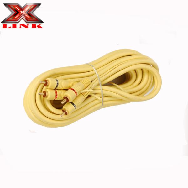 Quality OFC 100% Copper Conductor 2 Channel RCA Audio Cable For Car And Home Audio for sale