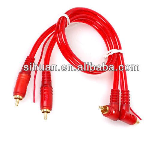 Quality OFC 100% Copper Conductor 2 Channel RCA Audio Cable For Car And Home Audio for sale