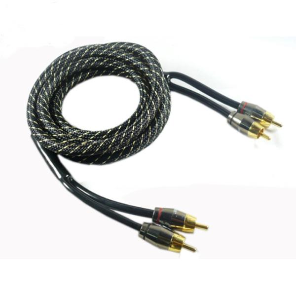 Quality OFC 100% Copper Conductor 2 Channel RCA Audio Cable For Car And Home Audio for sale