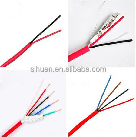 Quality Tinned CCA 18 AWG 2/C Solid FPLR Fire Alarm Cable 1000 Ft Red Copper Conductor Shielding for sale