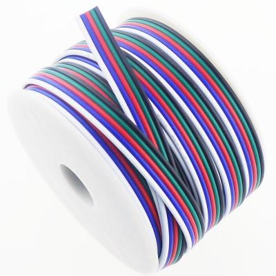 China Flexible Wire Extension Cord for LED Ribbon 1618 Gauge PVC Jacket RGBW RGB 3pin 4pin for sale