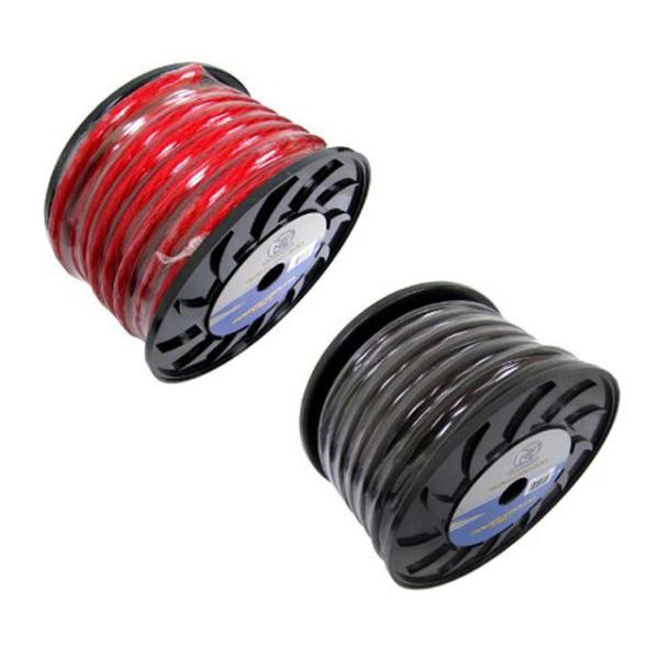 Quality SAE J1128 Standard 8AWG Transparent Red Car Audio Power Cable with ISO9001 for sale