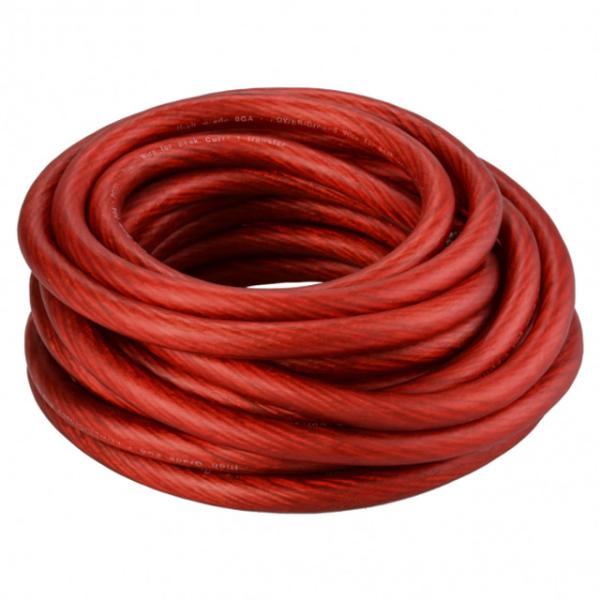 Quality Flexible Translucent Blue Red 1/0 GA AWG Power Wire for Car Audio Amplifier for sale