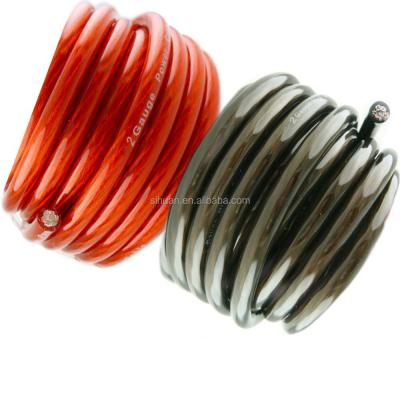 China Ervaar verbeterd geluid met 2 GA AWG Flexible Translucent Speaker Wire Power Cable Te koop