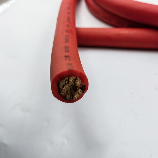 Quality Car Audio Power Cable 1/0 AWG GA Gauge Flexible Translucent PVC Jacket for Car for sale