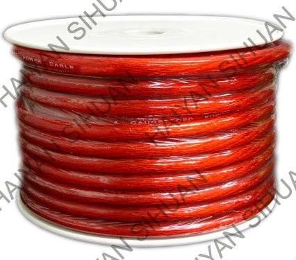 Quality Car Audio Power Cable 1/0 AWG GA Gauge Flexible Translucent PVC Jacket for Car for sale