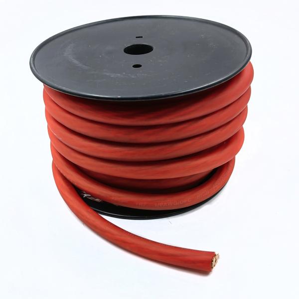Quality 1/0 AWG Oversize Gauge 4/0 GA Car Audio OFC Power Cable Soft Touch Flexible PVC for sale
