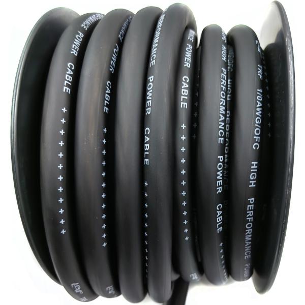 Quality 1/0 AWG Oversize Gauge 4/0 GA Car Audio OFC Power Cable Soft Touch Flexible PVC for sale