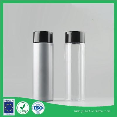 China PET black white cosmetic packing with lid plastic lotion bottles emulsion bottle in 120ml for sale