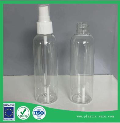 China 100ml PET clear plastic round bottle of hand sanitizer alcohol empty spray bottles makeup bottles for sale
