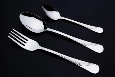 China Fashion design Stainless steel cutlery head in mirror polish and handle in matte finish for sale