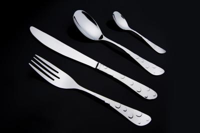 China Fashion design Stainless steel cutlery head in mirror polish and handle in matte finish for sale