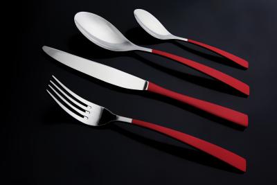 China Fashion design Stainless steel cutlery head in mirror polish and handle in matte finish for sale