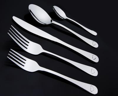 China Fashion design Stainless steel cutlery head in mirror polish and handle in matte finish for sale