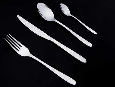 China Fashion design Stainless steel cutlery head in mirror polish and handle in matte finish for sale