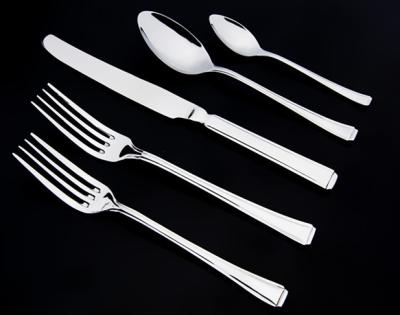 China Fashion design Stainless steel cutlery head in mirror polish and handle in matte finish for sale