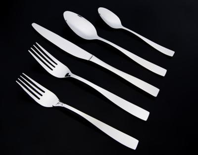 China Fashion design Stainless steel cutlery head in mirror polish and handle in matte finish for sale