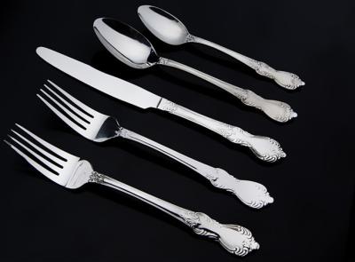 China Fashion design Stainless steel cutlery head in mirror polish and handle in matte finish for sale