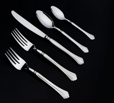 China Fashion design Stainless steel cutlery head in mirror polish and handle in matte finish for sale