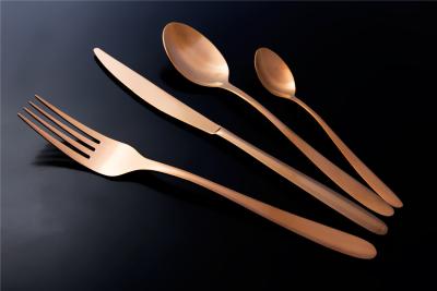 China hot selling cutlery with PVD coating, gold, black, rose gold, popular shape for sale