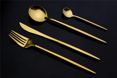 China hot selling cutlery with PVD coating, gold, black, rose gold, popular shape for sale