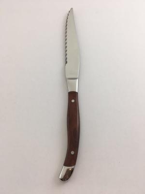 China stainless steel steak knife, bakelite handle, tableware, sharp serretion, mirror polish, high quality for sale