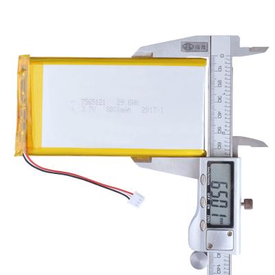 China Pak 7565121 3.7V 8000mAh van lithiumion polymer rechargeable lipo battery Te koop