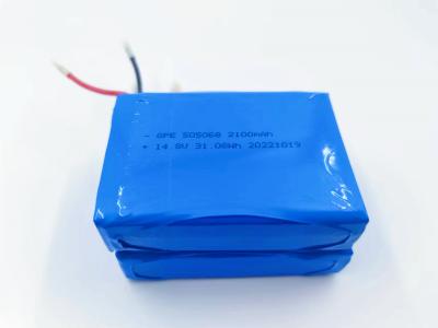 China 14.8V 2100mAh 4S1P Lithium Polymer Battery Pack for Detector with 500 Cycle Life for sale