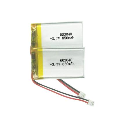 China 603048 Lipo Lithium Polymer Battery , 3.7V 850mAh Lithium Ion Polymer Battery for sale