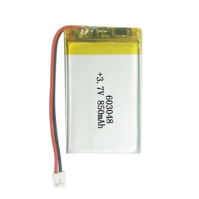 China 603048 Lipo Lithium Polymer Battery , 3.7V 850mAh Lithium Ion Polymer Battery for sale