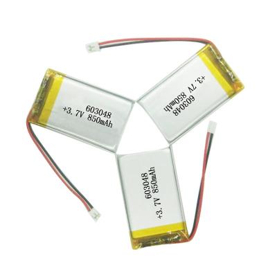 China 603048 Lipo Lithium Polymer Battery , 3.7V 850mAh Lithium Ion Polymer Battery for sale