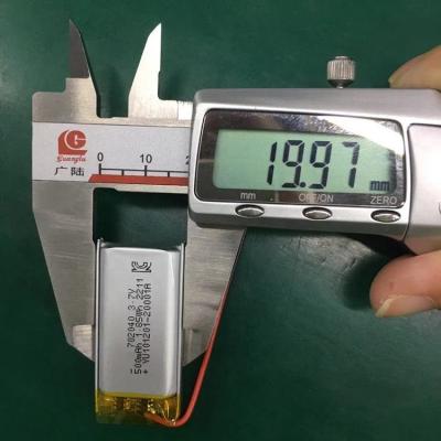 China Kc-CER 702040 3.7v 500mah Lithium-Polymer-Batterie für Überwachungsgerät zu verkaufen