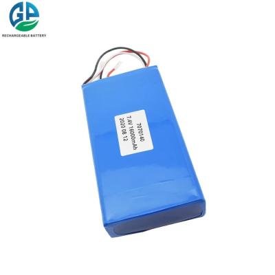 China Hoog - de Batterijpak kc 7070140 van de dichtheidsenergie 16Ah 7.4V 16000mAh 2S1P Lipo Te koop