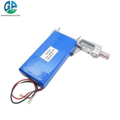 China Hoog - de Batterijpak kc 7070140 van de dichtheidsenergie 16Ah 7.4V 16000mAh 2S1P Lipo Te koop