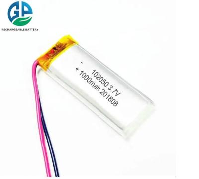 China KC 1600mAh 102070 3.7v Lithium Polymer Battery Cells Rechargeable for sale