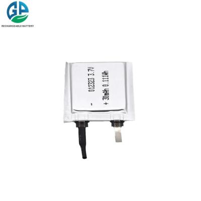 China 3.7V 30mAh Li Ion Rechargeable Battery 012323 kc certificó en venta